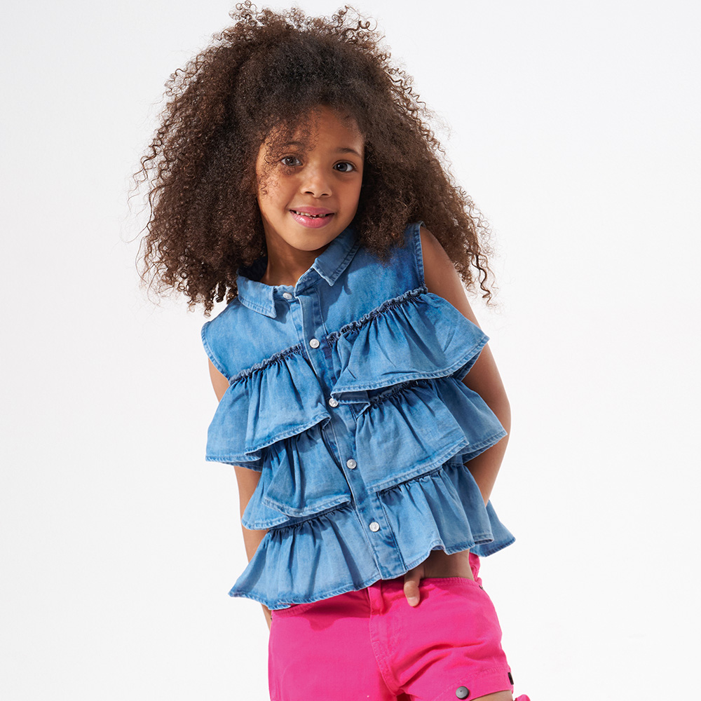 Girls Jeans Blouse - Carrot Kids Clothing - Egypt
